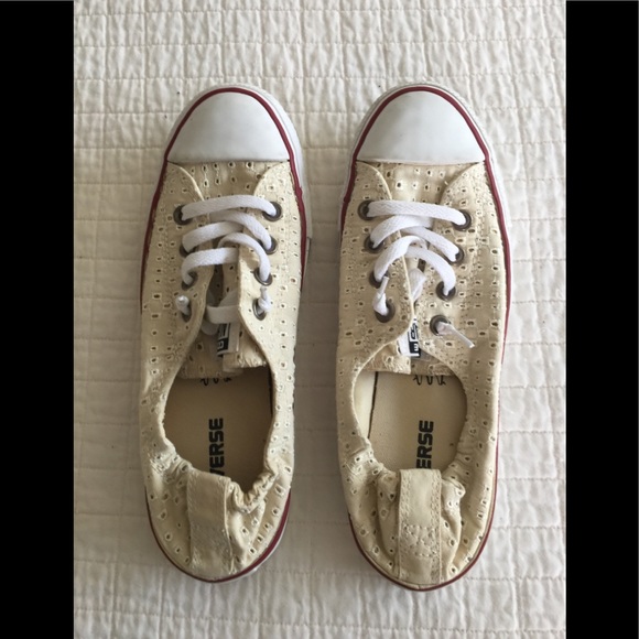 Converse | Shoes | Converse Chucks Slip On In Beige Eyelet | Poshmark